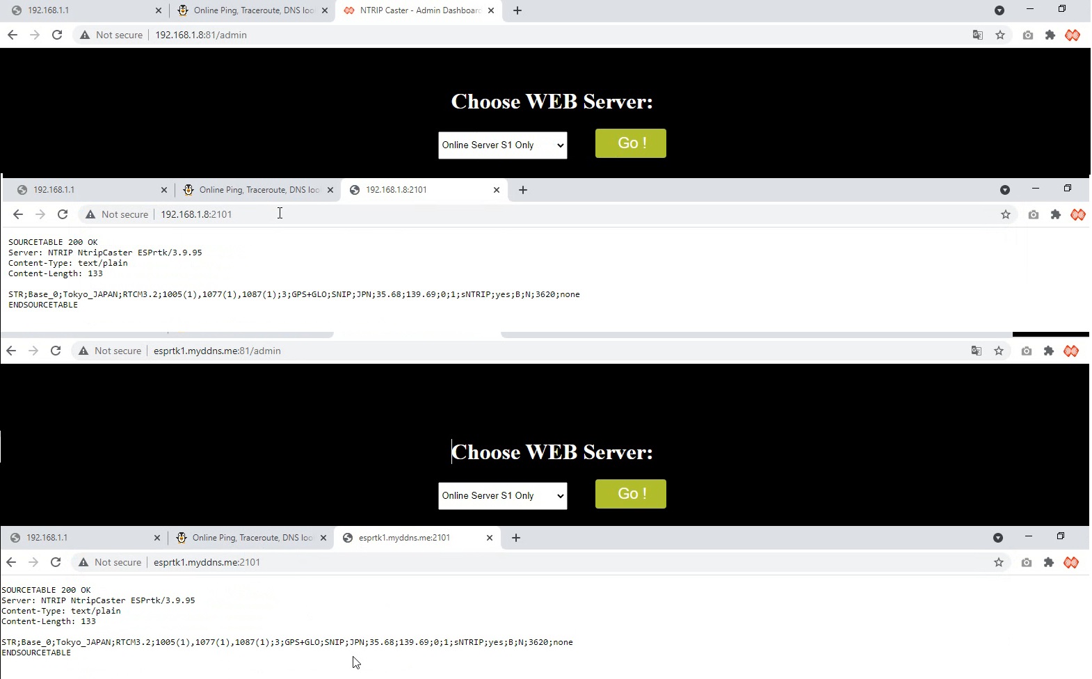 Blog – DIY NTRIP CASTER CORS Server with ESP32 and free DDNS host name – F9P PX1122R ESP32 RTK ...